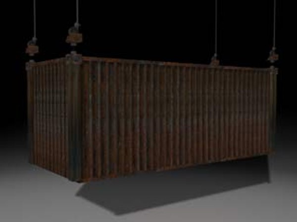 3d model industrial container