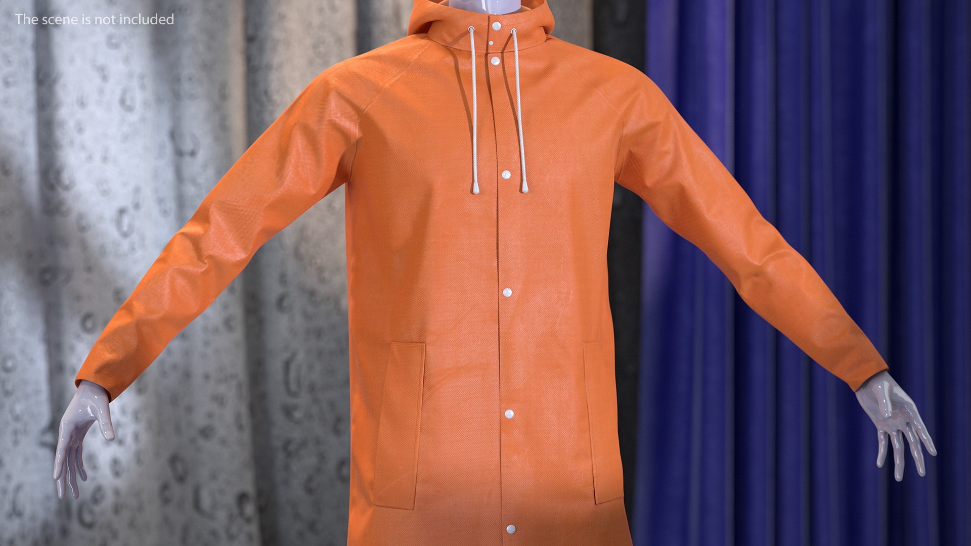 Polyester Raincoat Rain 3D Model - TurboSquid 1528515