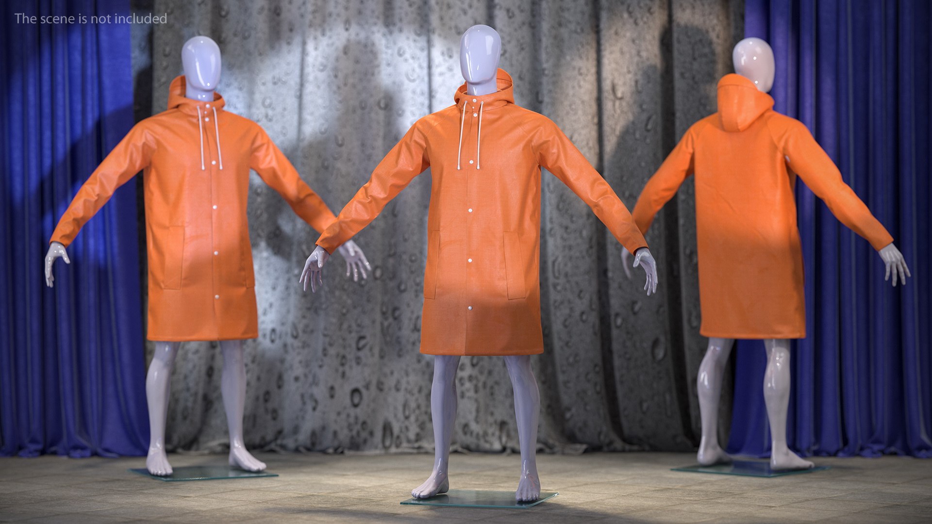 Polyester Raincoat Rain 3D Model - TurboSquid 1528515