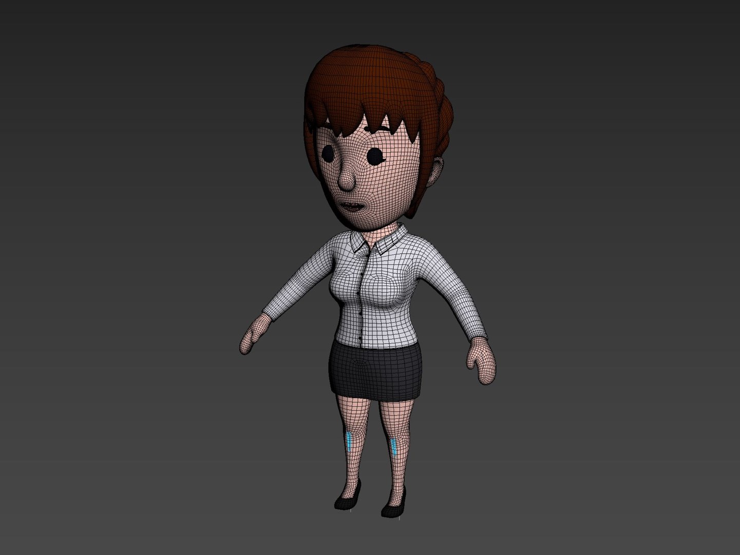 3D Cartoon Female Character Rigged 008 Model - TurboSquid 2368821