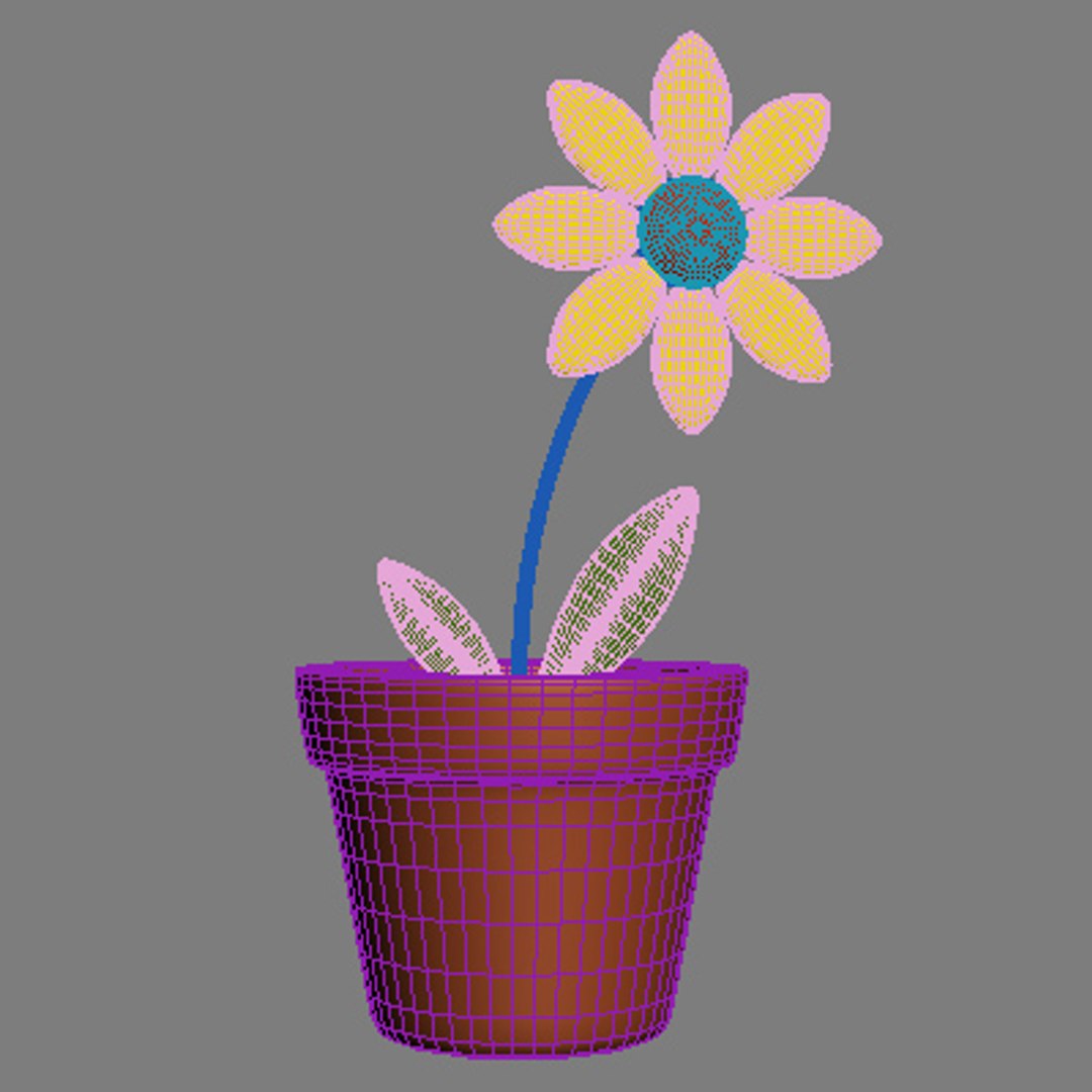 free flower beautiful 3d model