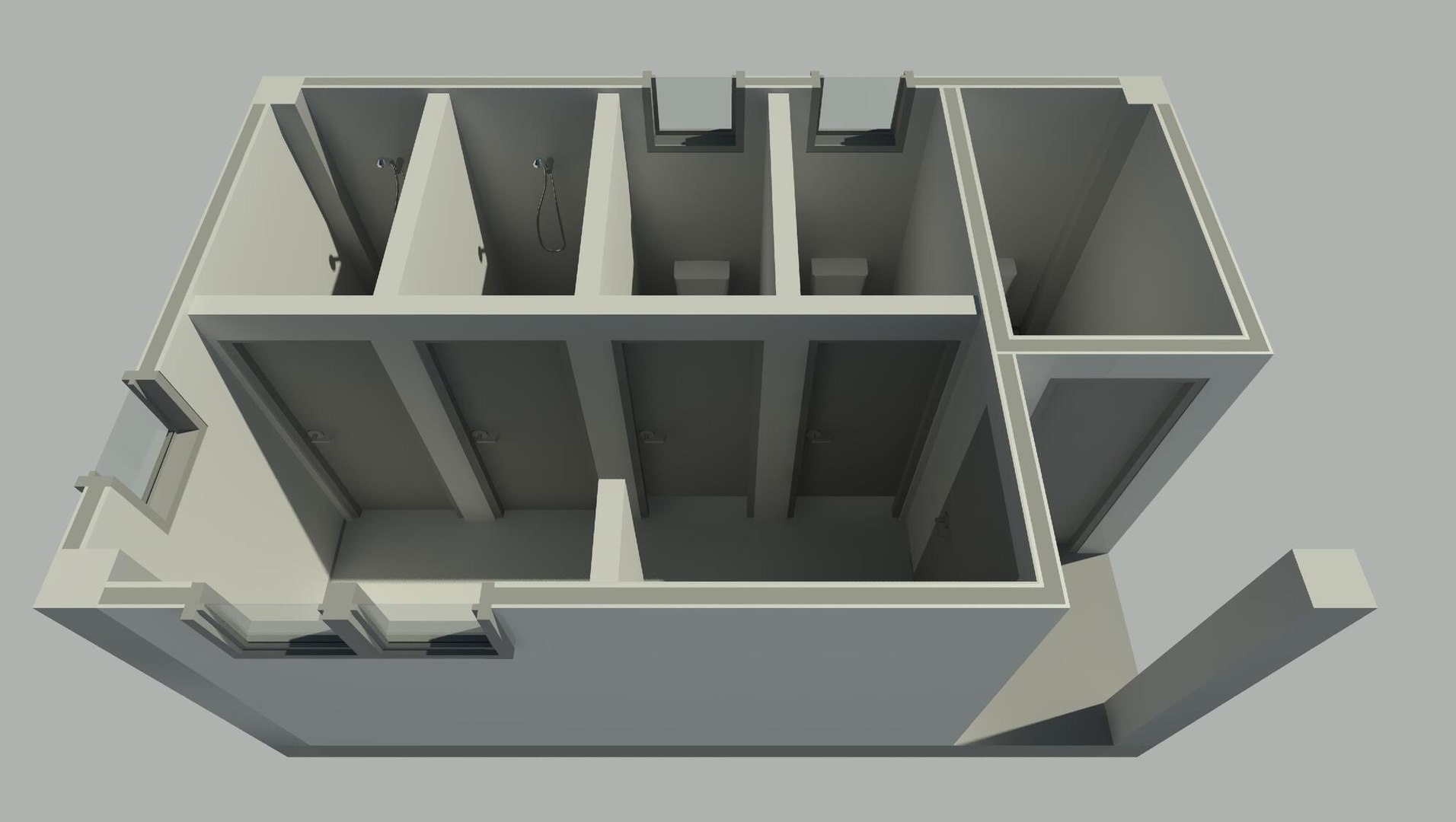 3D Simple Public Toilet By REVIT 25R04 Model - TurboSquid 2440708