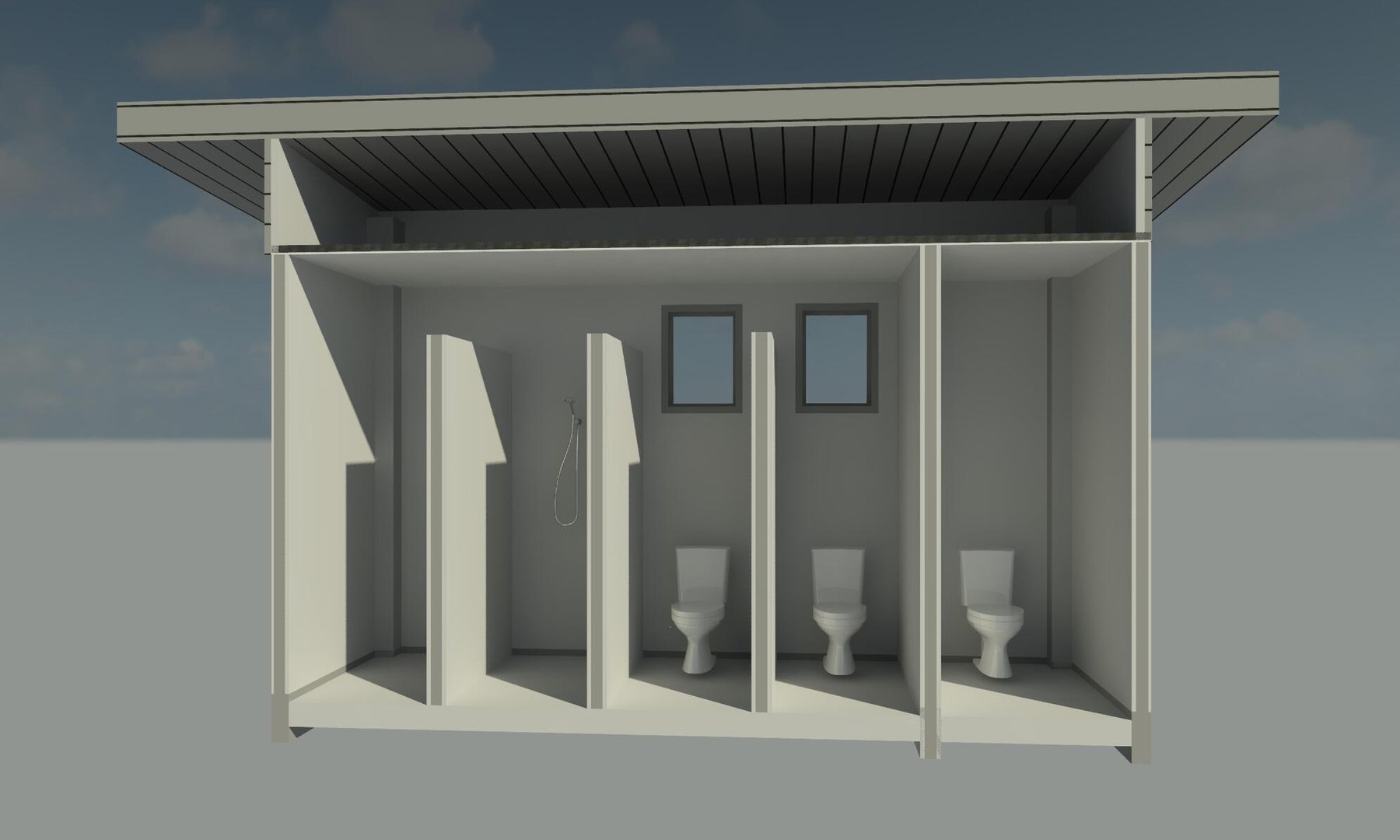 3D Simple Public Toilet By REVIT 25R04 Model - TurboSquid 2440708