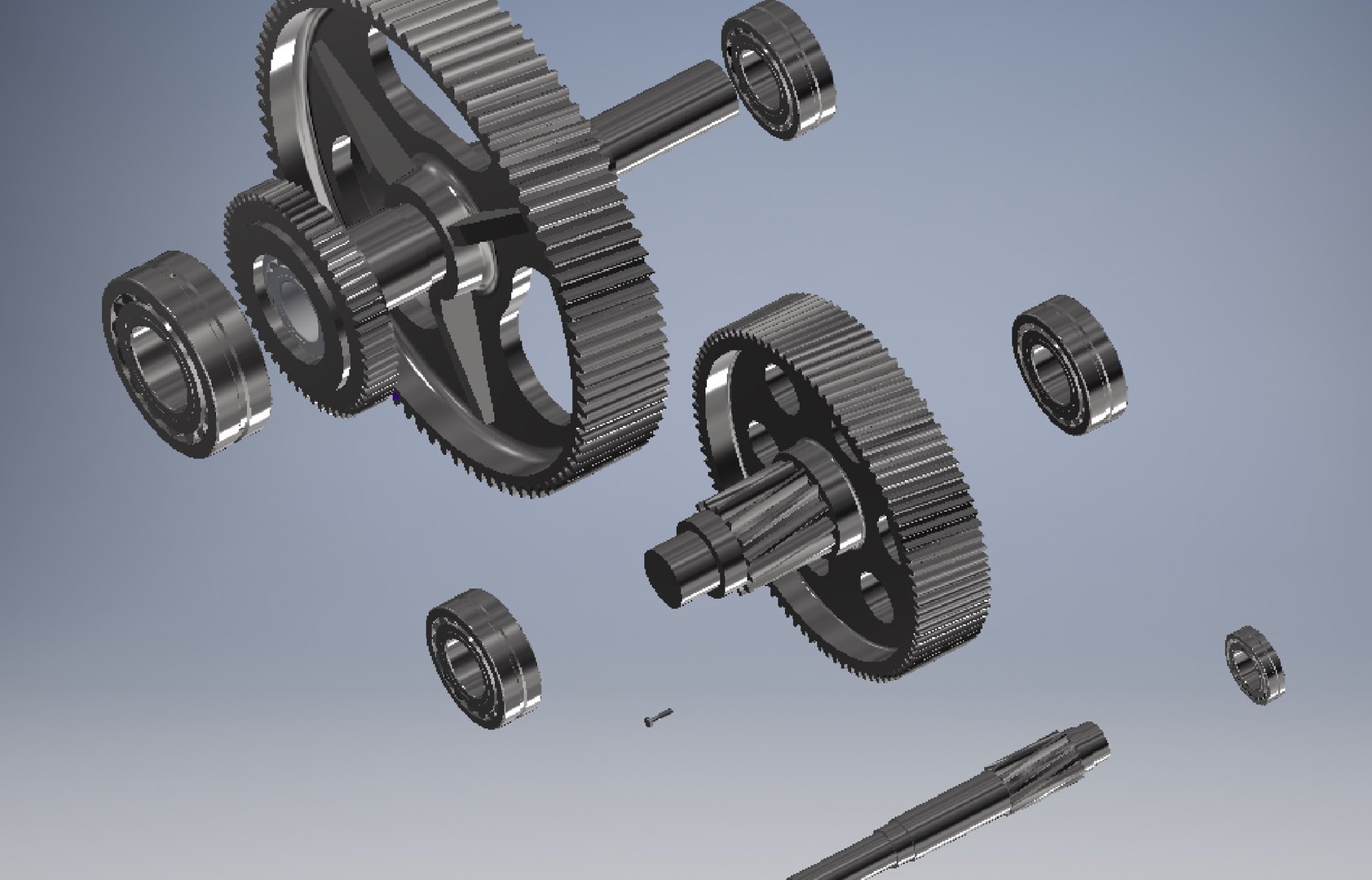 3D Two Stage Reduction Gearbox - TurboSquid 1962994