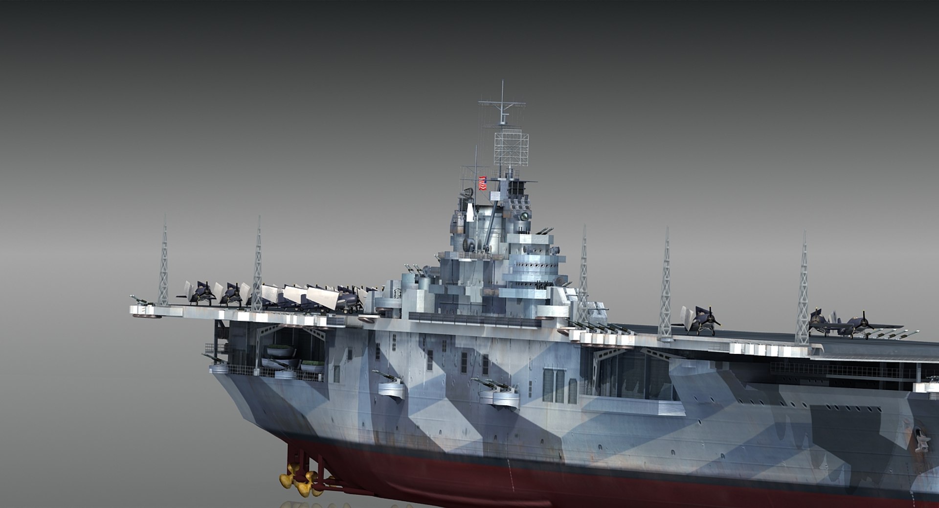 Uss intrepid cv-11 1944-1945 3D - TurboSquid 1412568