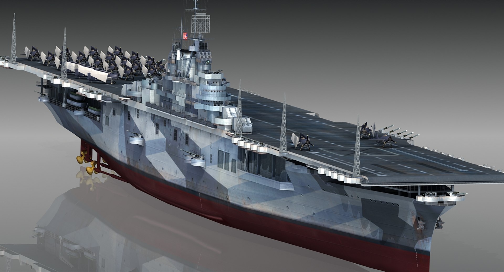 Uss intrepid cv-11 1944-1945 3D - TurboSquid 1412568
