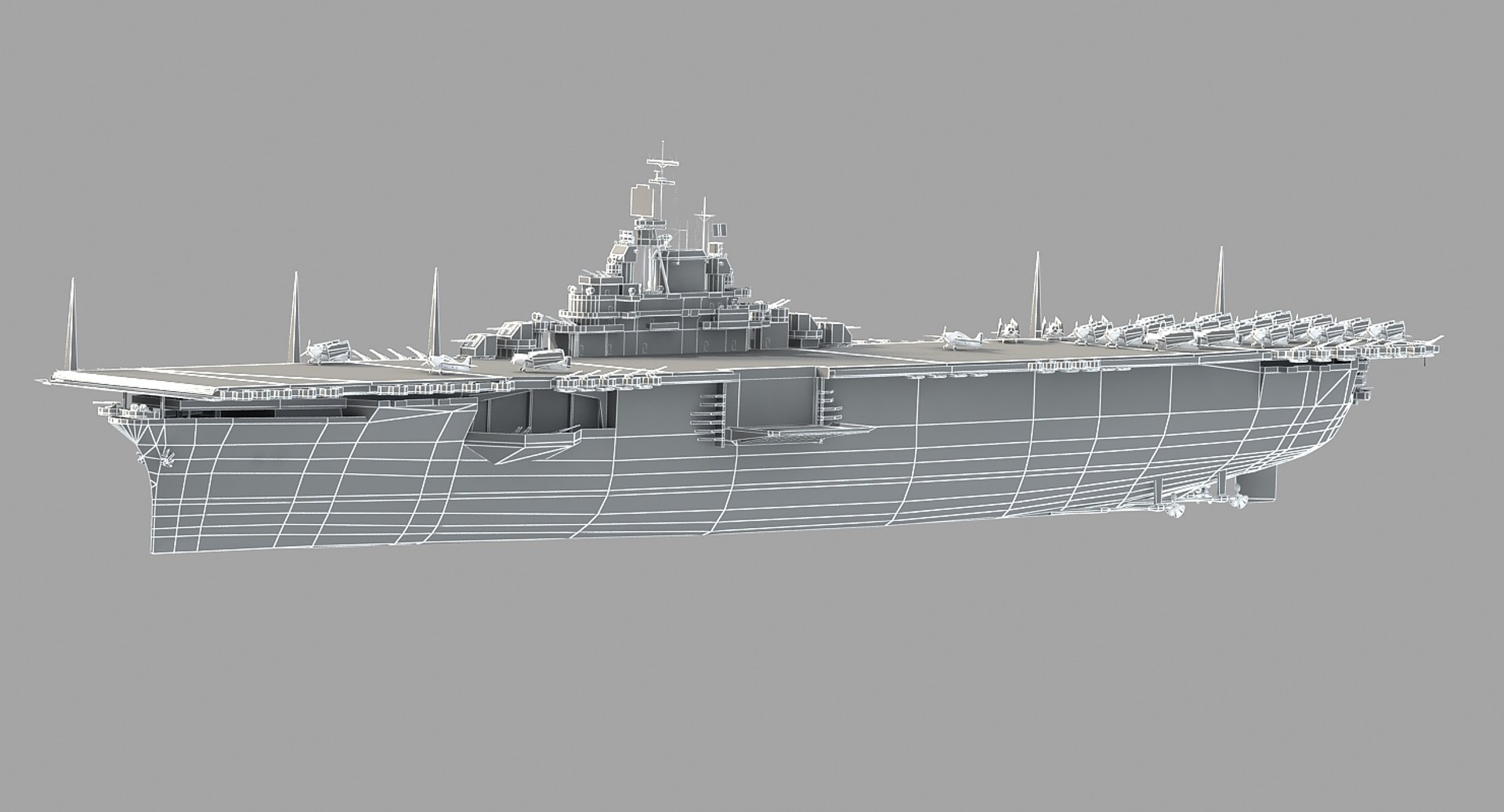 Uss intrepid cv-11 1944-1945 3D - TurboSquid 1412568