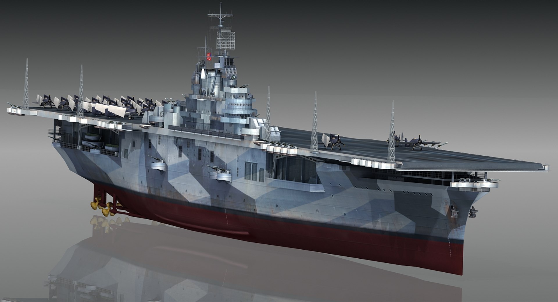 Uss Intrepid Cv-11 1944-1945 3D - TurboSquid 1412568