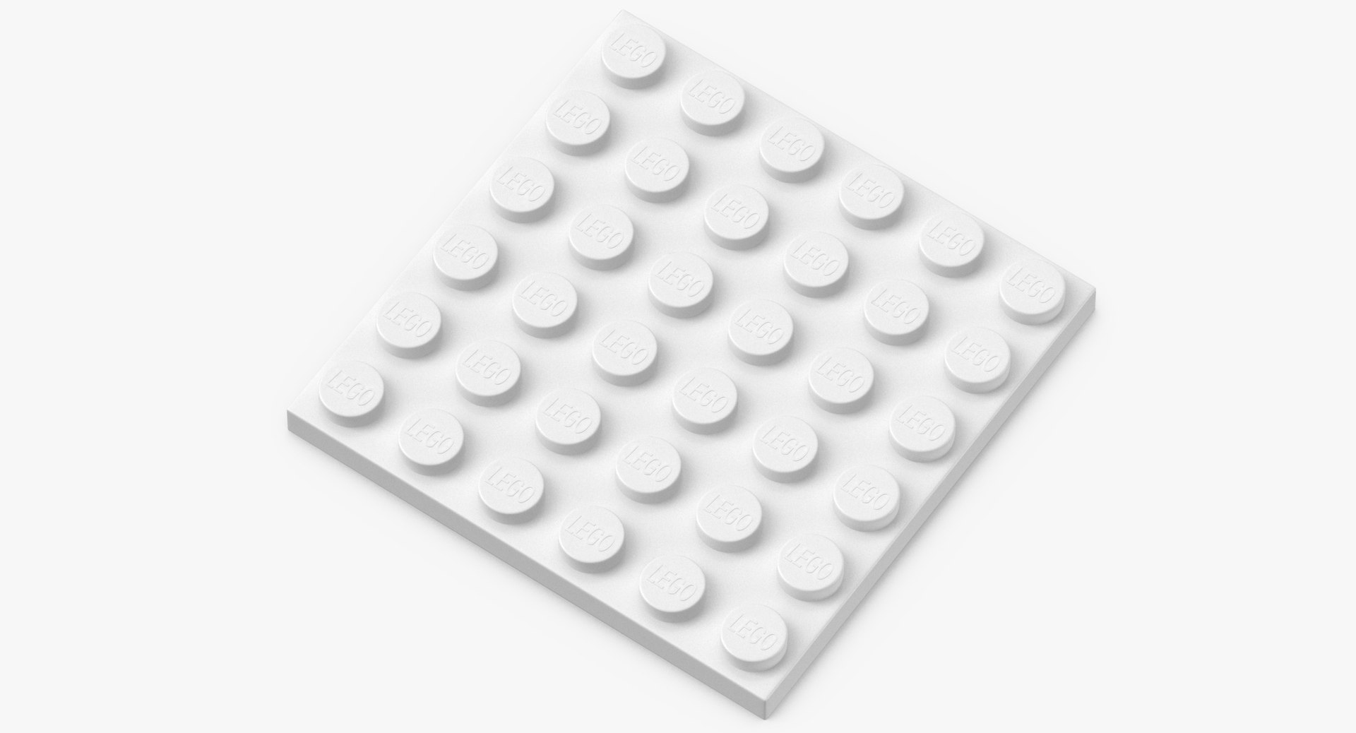 3D Model Lego Plate 6x6 White - TurboSquid 1409514