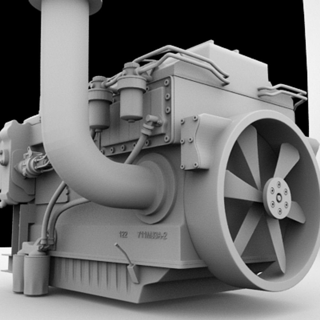 Engine Modeled 3d Model