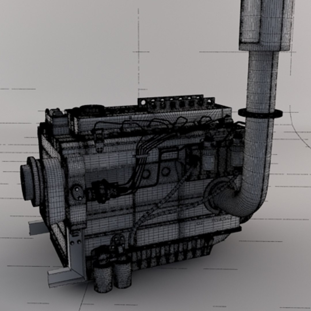 Engine Modeled 3d Model