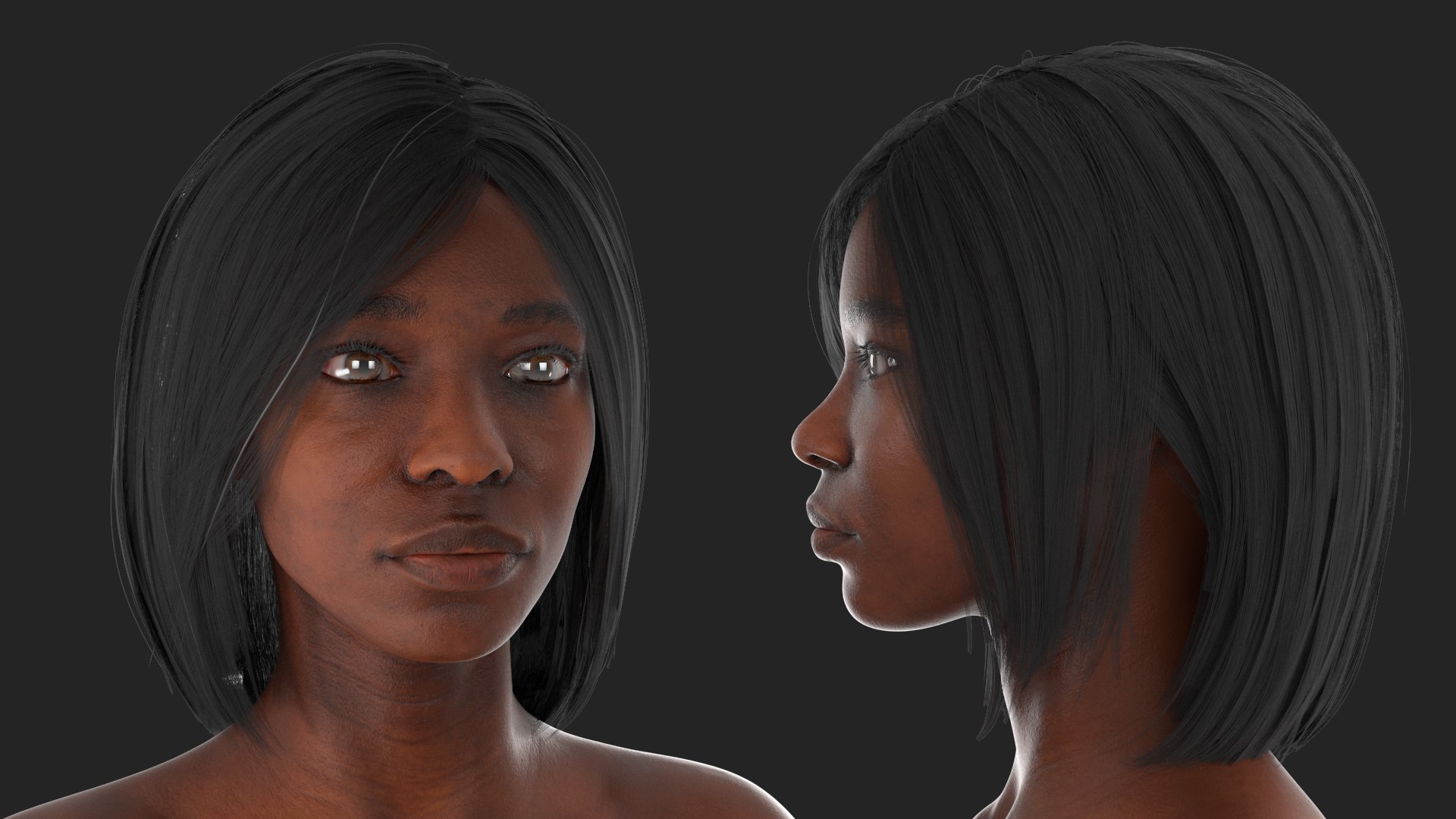 3D African Woman Body Skin Anatomy Model - TurboSquid 2365106