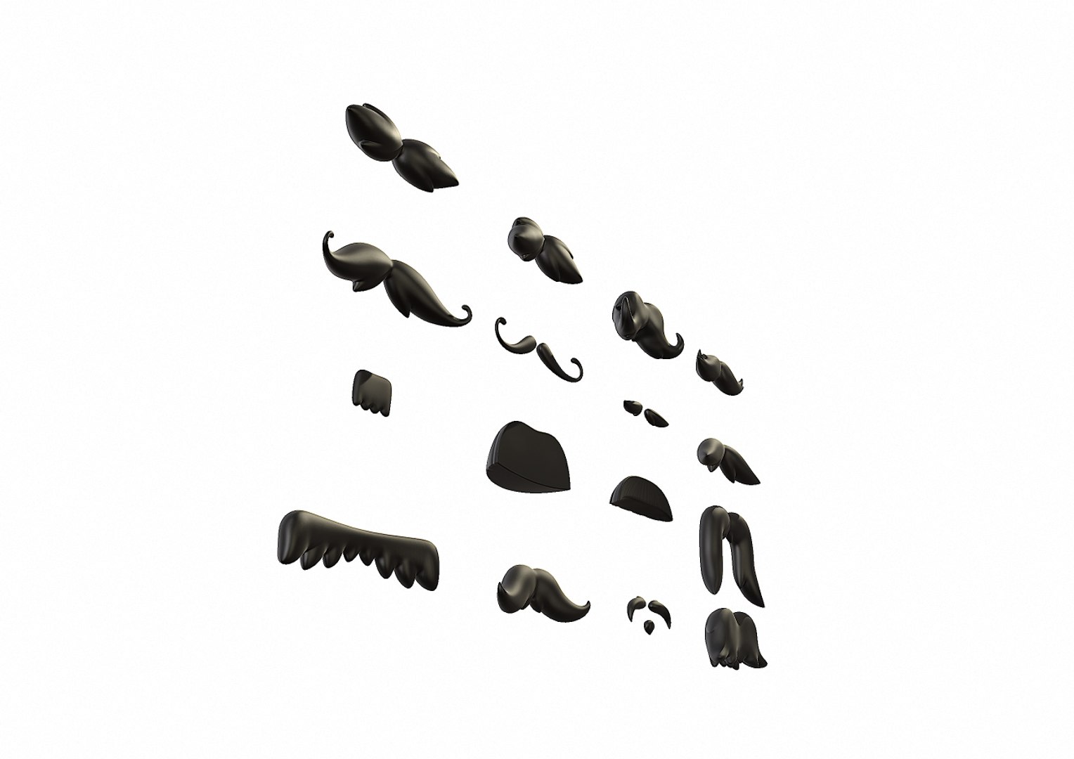 3D mustache pack - TurboSquid 1538750
