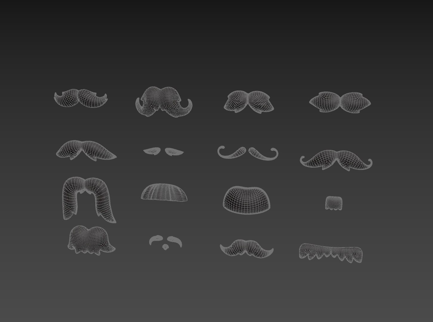 3D mustache pack - TurboSquid 1538750