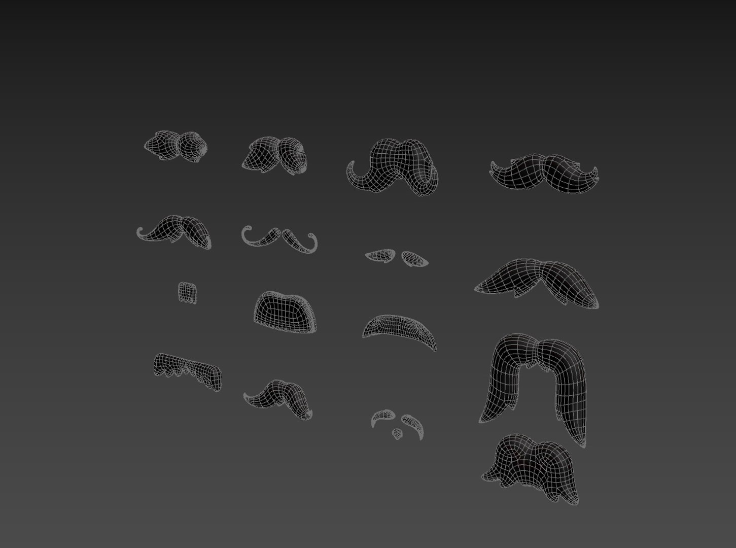 3D mustache pack - TurboSquid 1538750