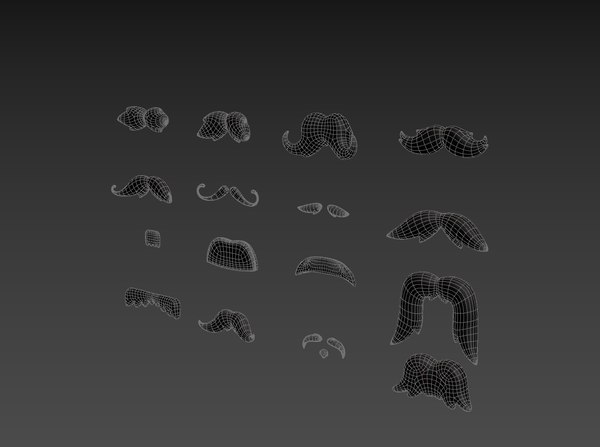 3D mustache pack - TurboSquid 1538750