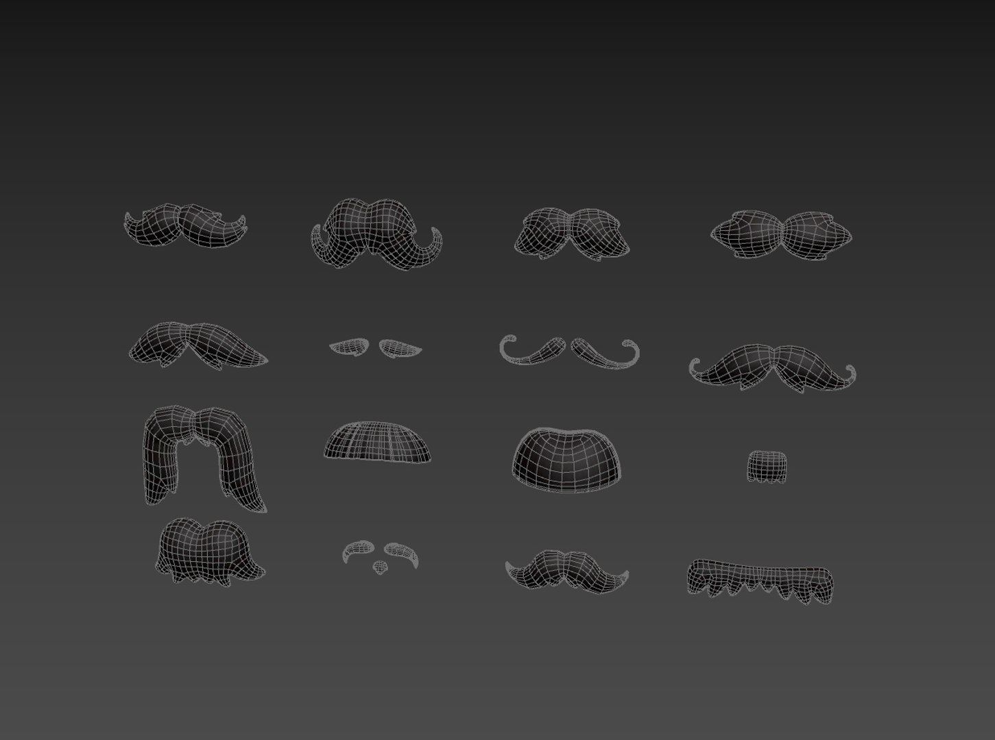 3D mustache pack - TurboSquid 1538750