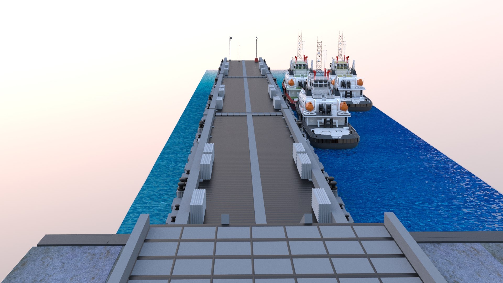 Berth Pontoon Tugs 3D Model - TurboSquid 1697203