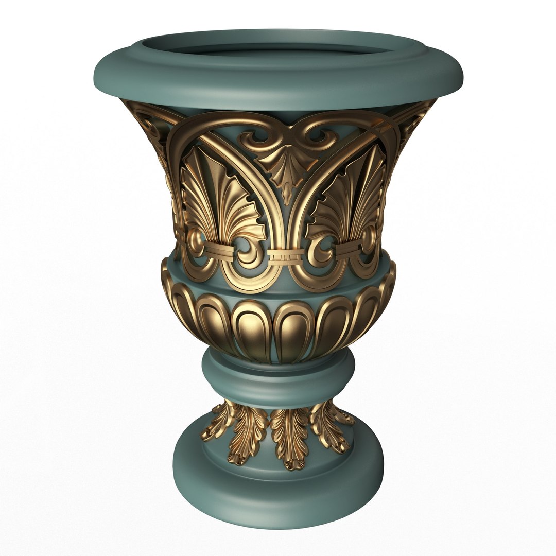 3D Flower Pot 010 Green Model - TurboSquid 2198364