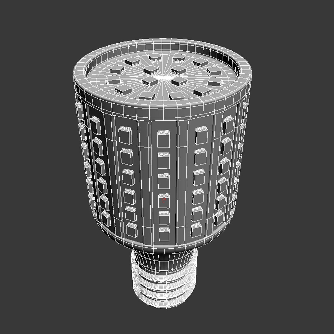Big Led Light Bulb 3d Obj