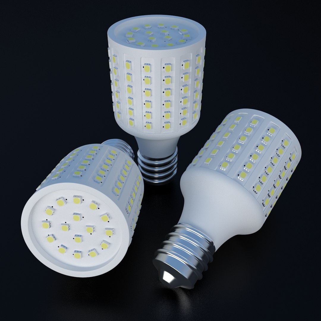 Big Led Light Bulb 3d Obj