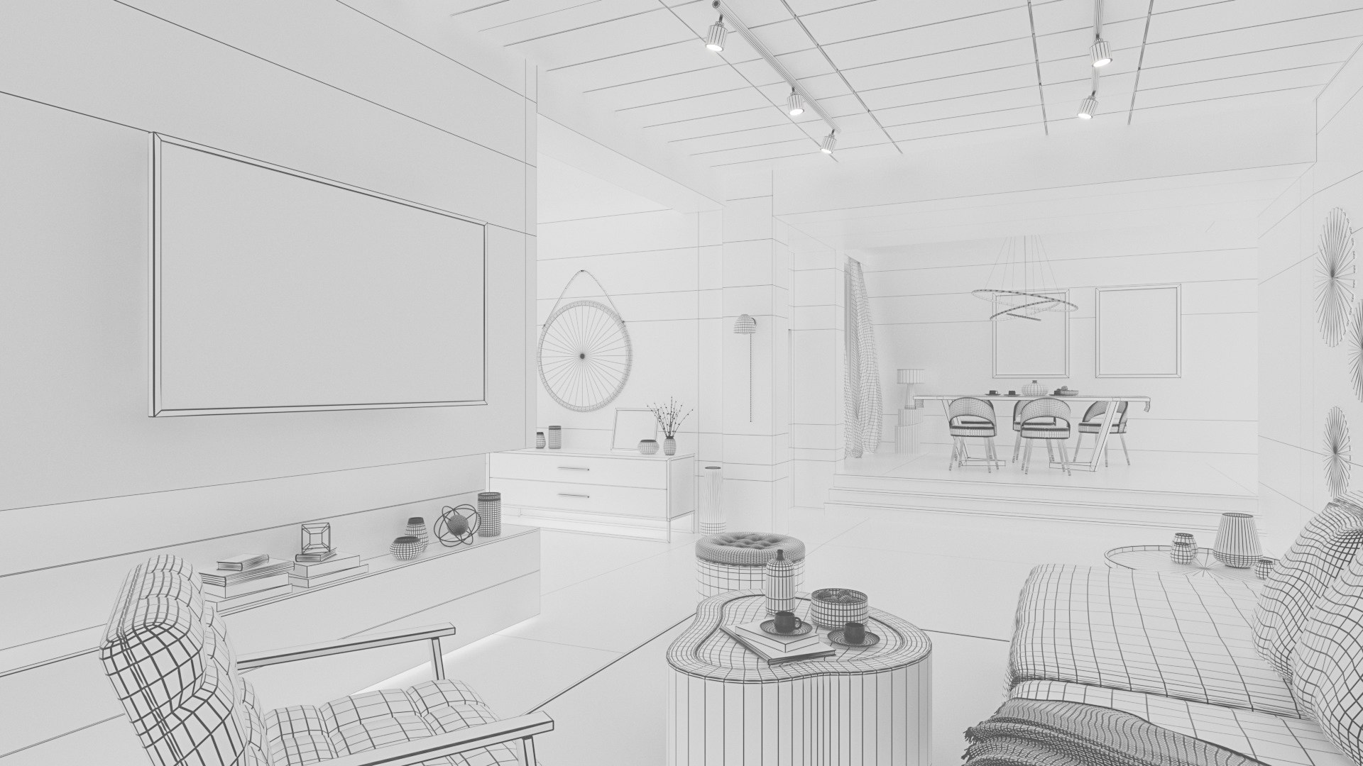 3D Living Room Interior 02 - TurboSquid 2019688