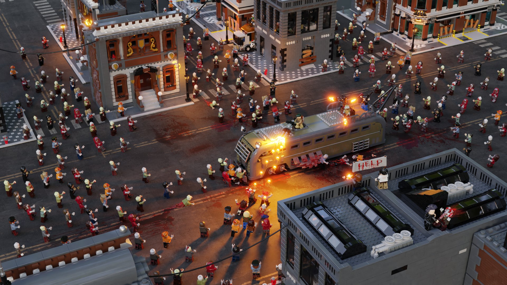 3D Zombie Apocalypse Lego Scene - TurboSquid 2135976