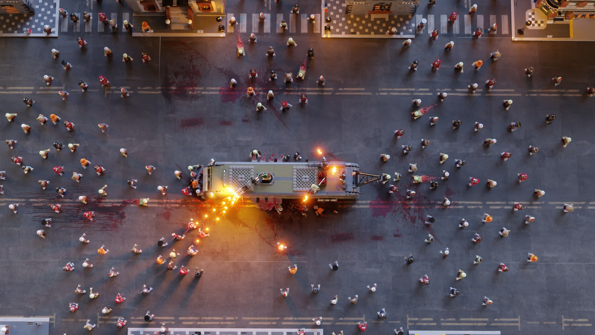 3D Zombie Apocalypse Lego Scene - TurboSquid 2135976