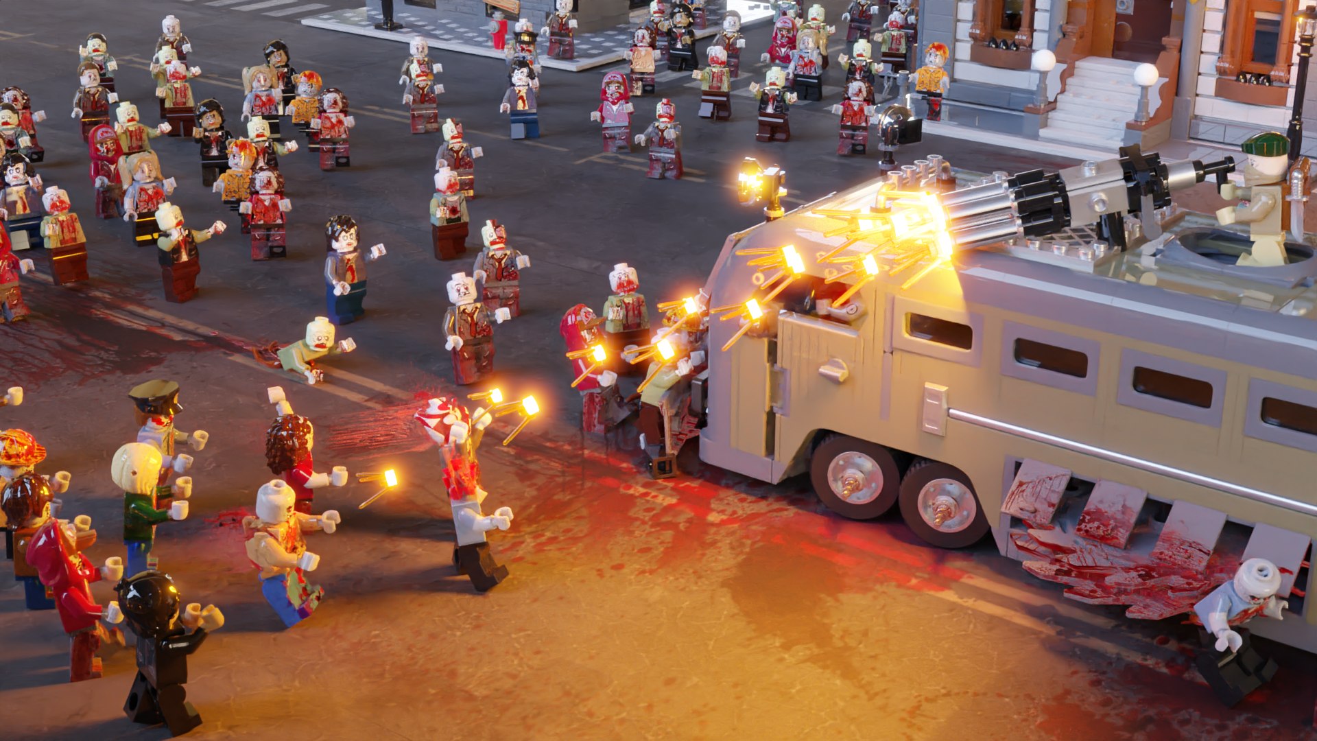 3D Zombie Apocalypse Lego Scene - TurboSquid 2135976