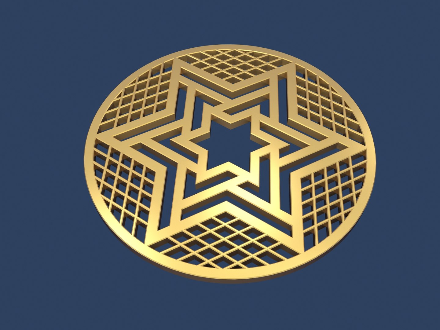 3D star david medallion - TurboSquid 1416674