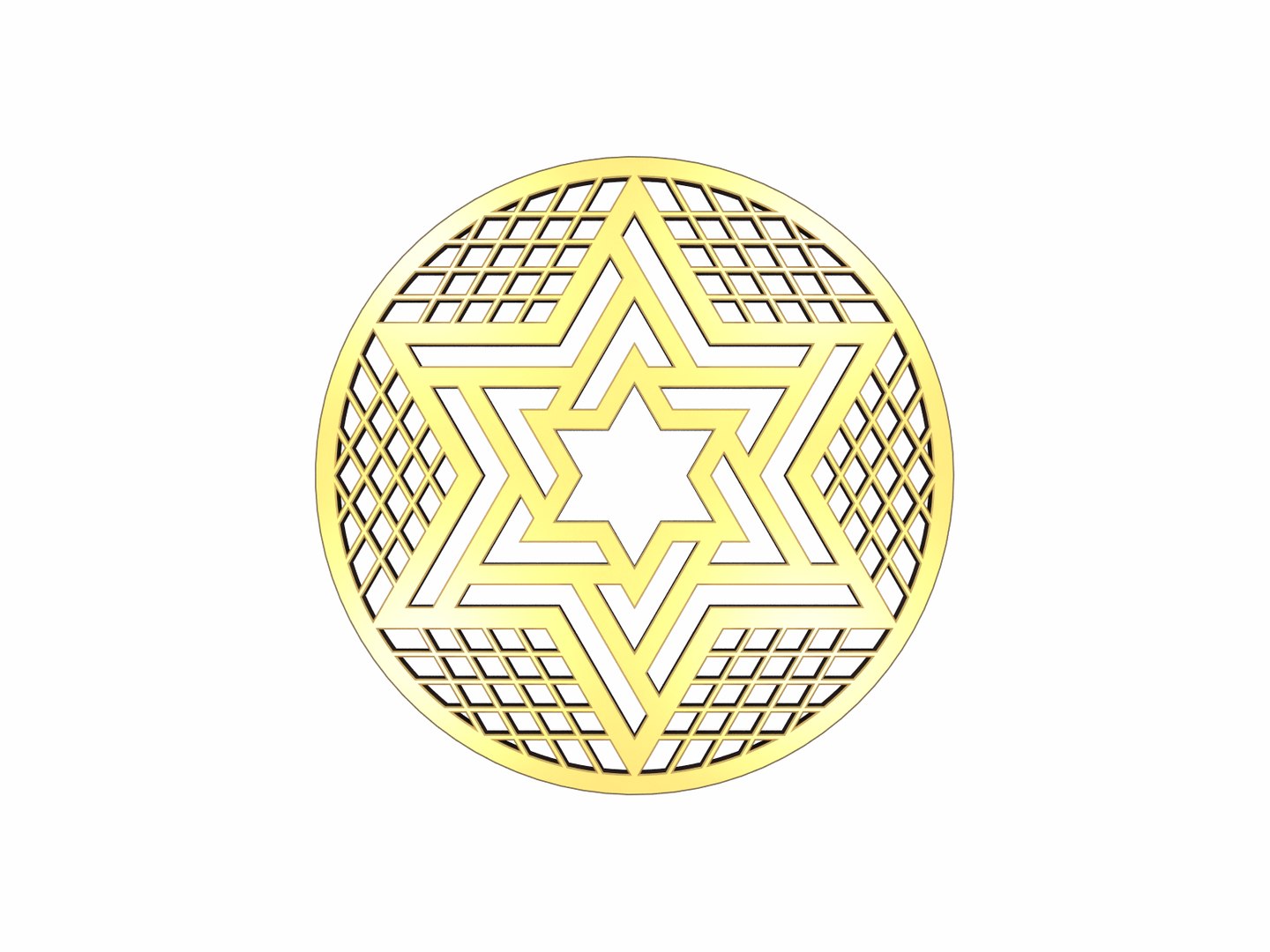 3D star david medallion - TurboSquid 1416674