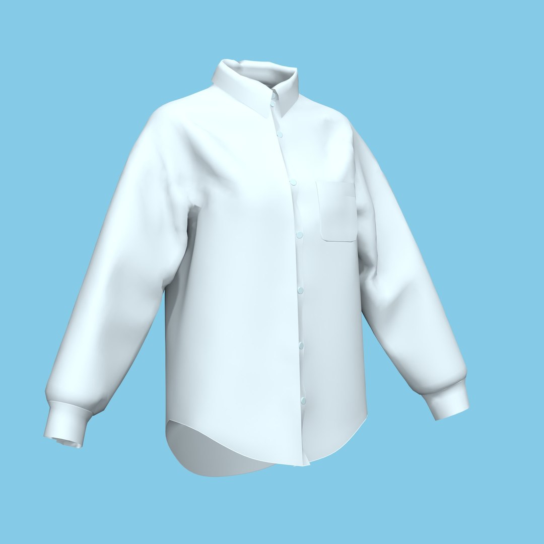 Women long sleeve shirt 3D model - TurboSquid 2158364