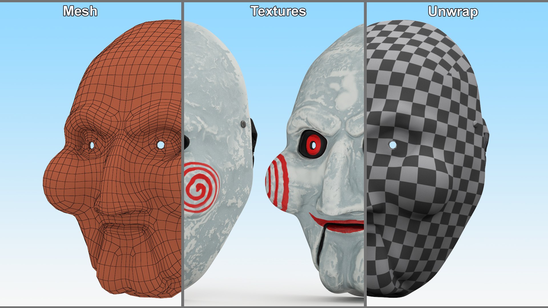 3D Idle Billy Puppet Vacuform Mask - TurboSquid 2005925