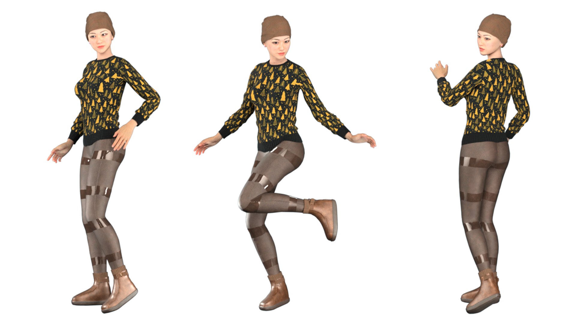 3D Realistic Rigged Style Girl-Sophia Character 3D Model Model - TurboSquid 2263084