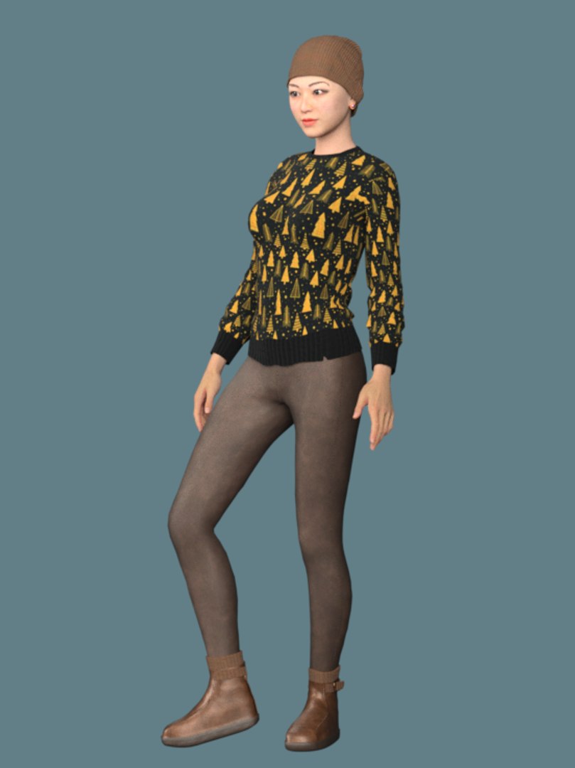 3D Realistic Rigged Style Girl-Sophia Character 3D Model Model ...