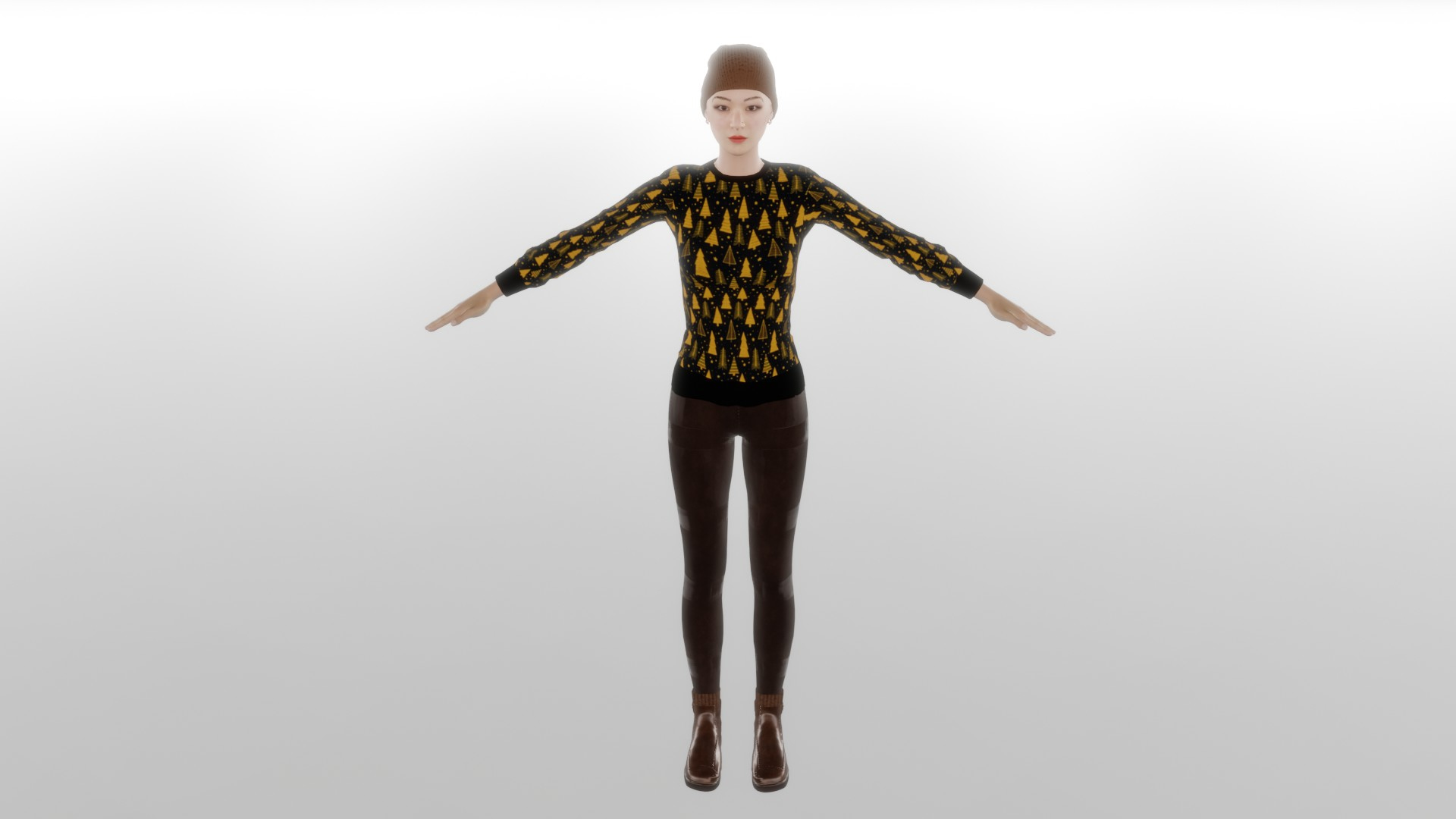 3D Realistic Rigged Style Girl-Sophia Character 3D Model Model ...