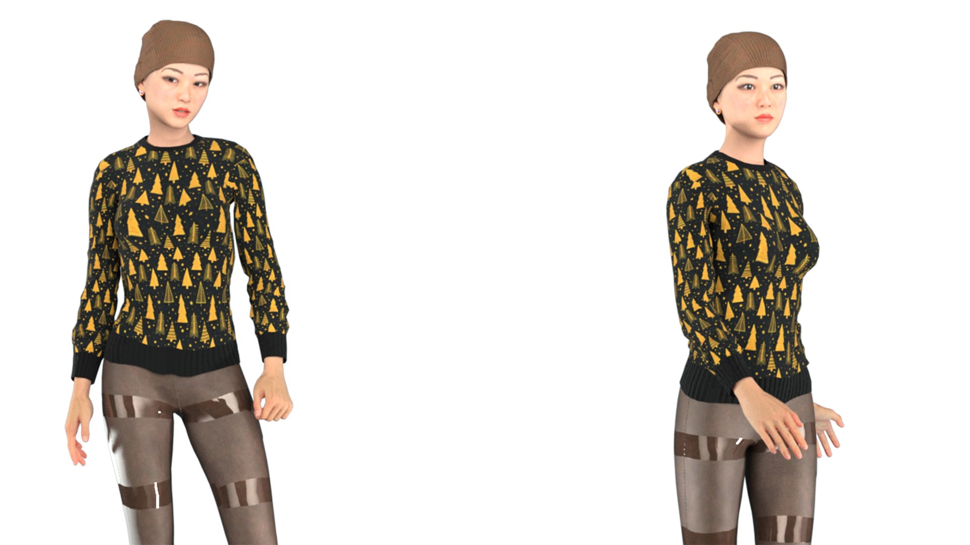 3D Realistic Rigged Style Girl-Sophia Character 3D Model Model ...