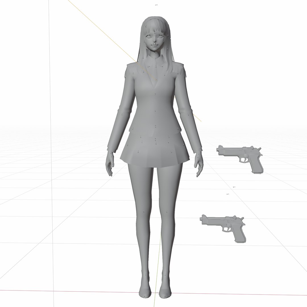 3D 3D lady cartoon character with rigged model - TurboSquid 2101469