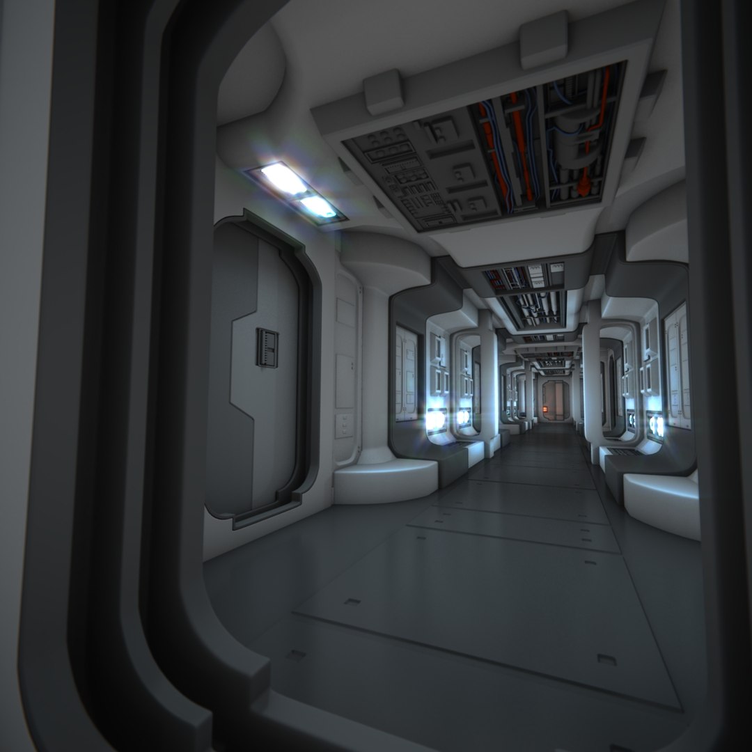 Maya Spaceship Corridor