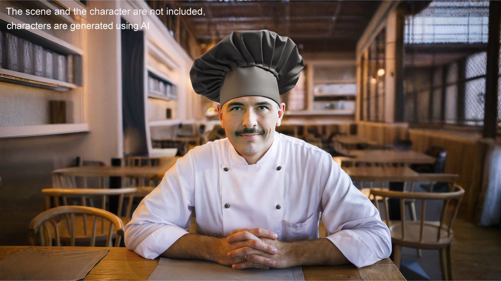 Chef Hat In Black 3D Model - TurboSquid 2256255