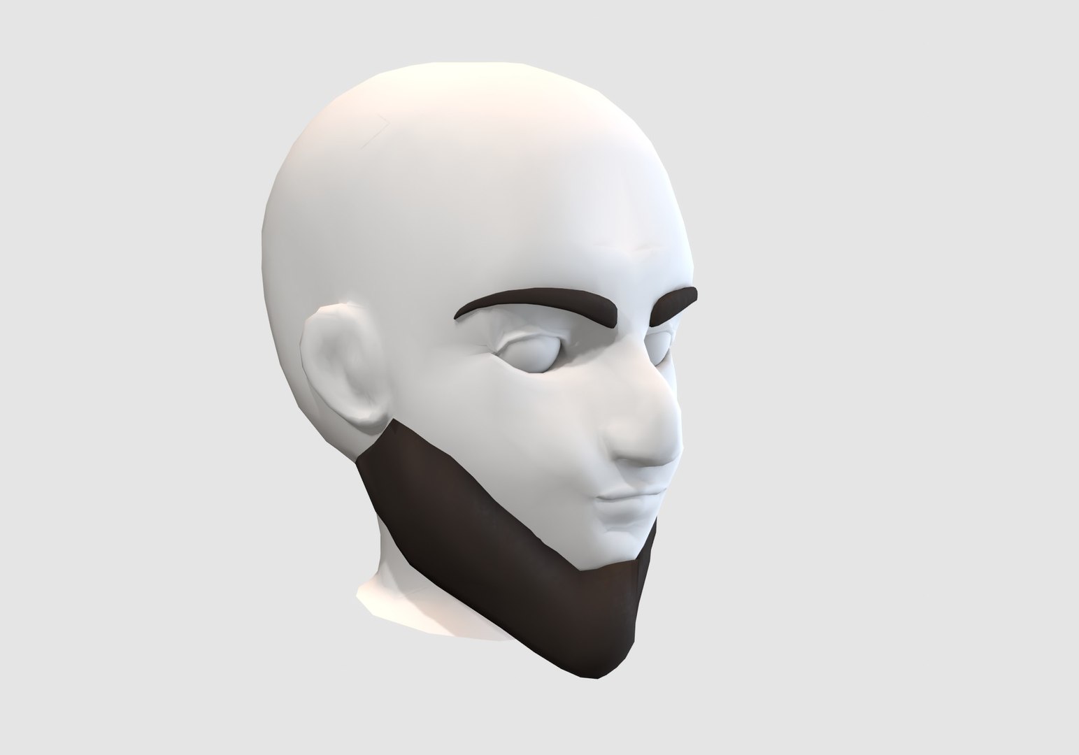 Brown Cartoon Beard Model - TurboSquid 1912823