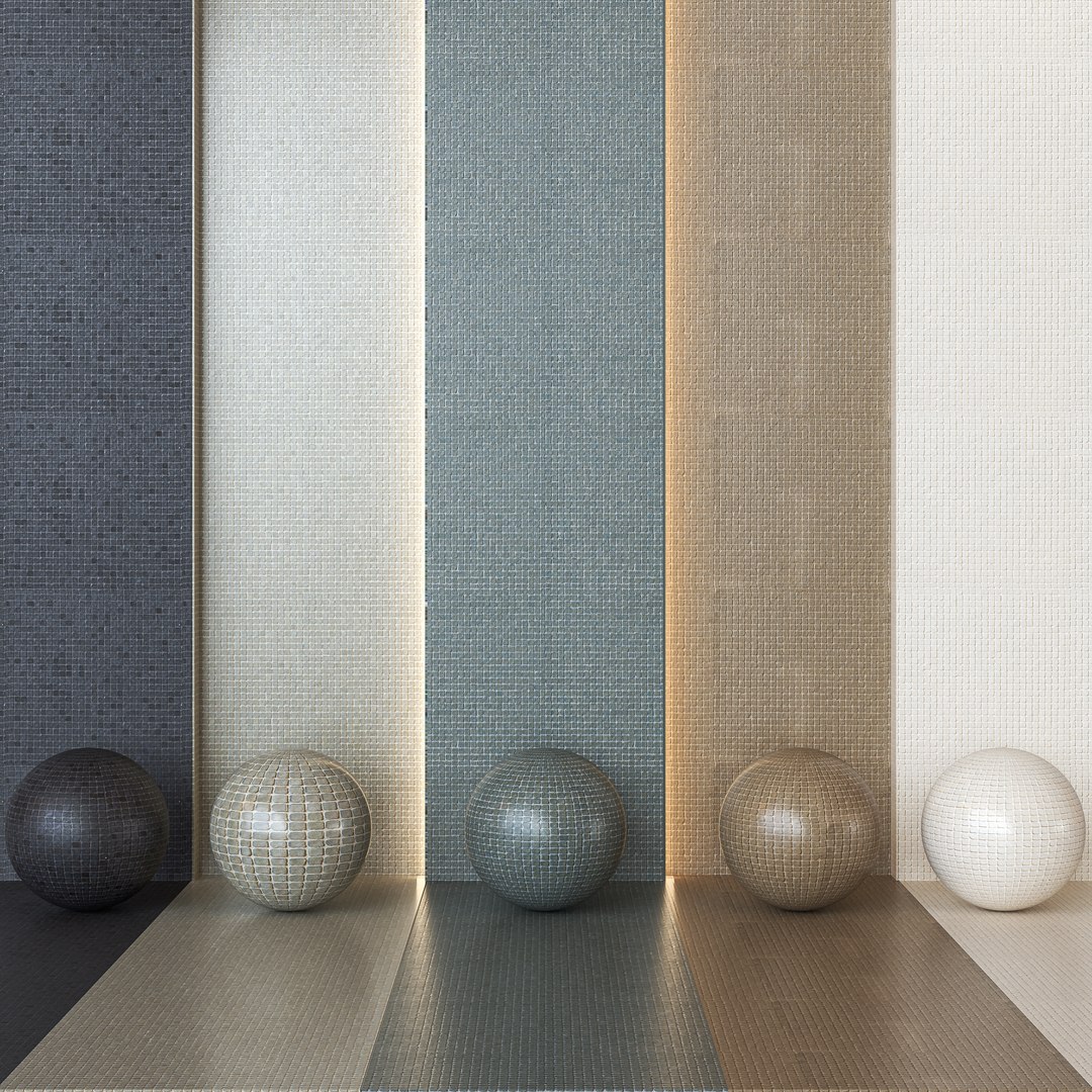 3D Mutina Dechirer Tile Collection Vol 2 - Neutral Trace Glass Set Of ...