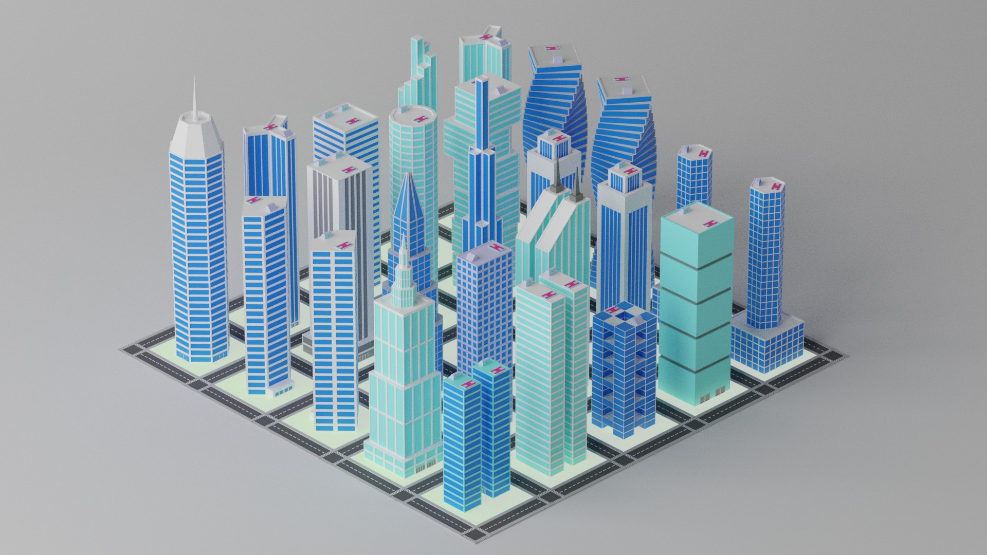 3D Model Cartoon City Buildings Pack - TurboSquid 2106532