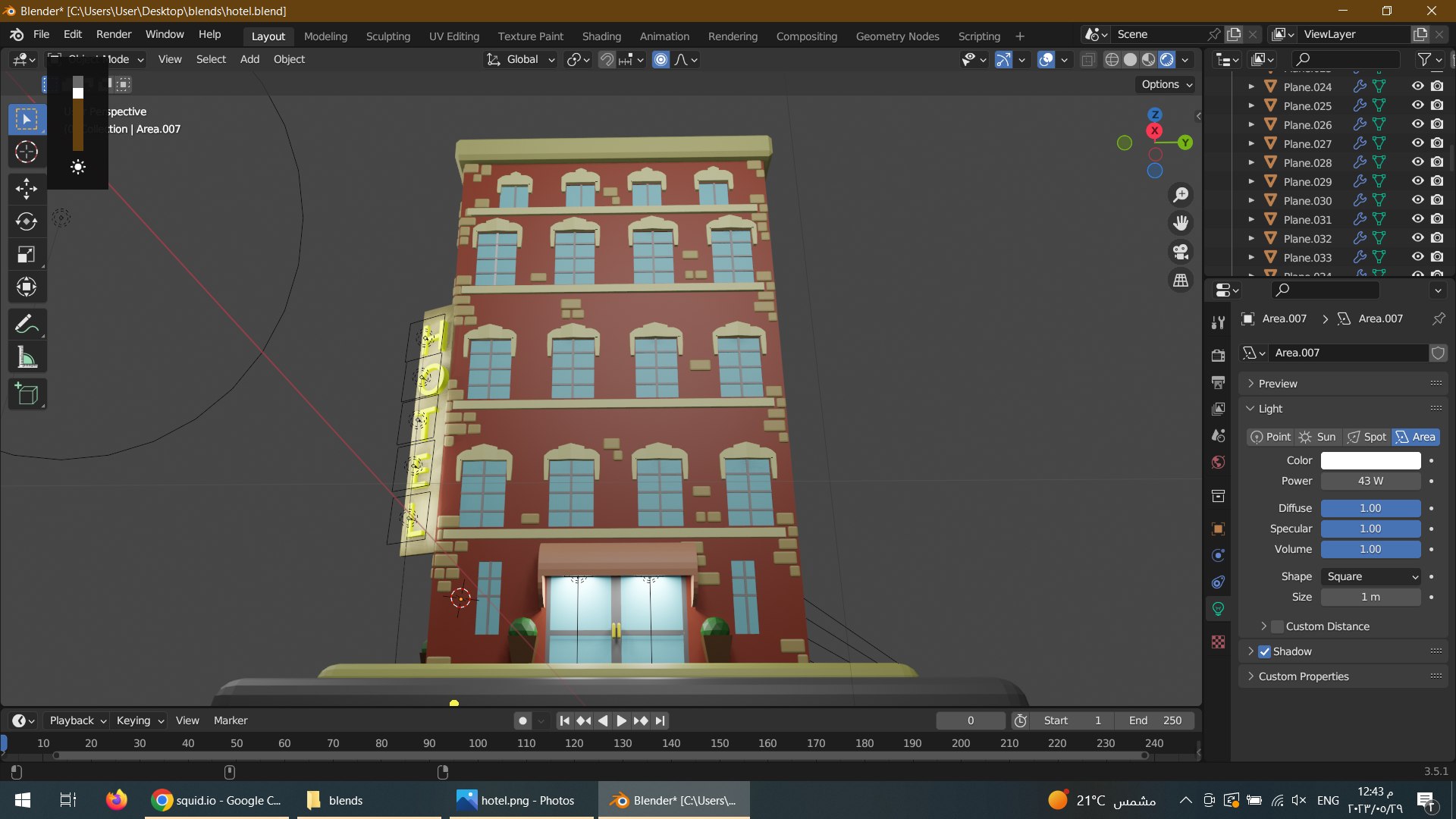 3D Blender Simple Hotel - TurboSquid 2076210