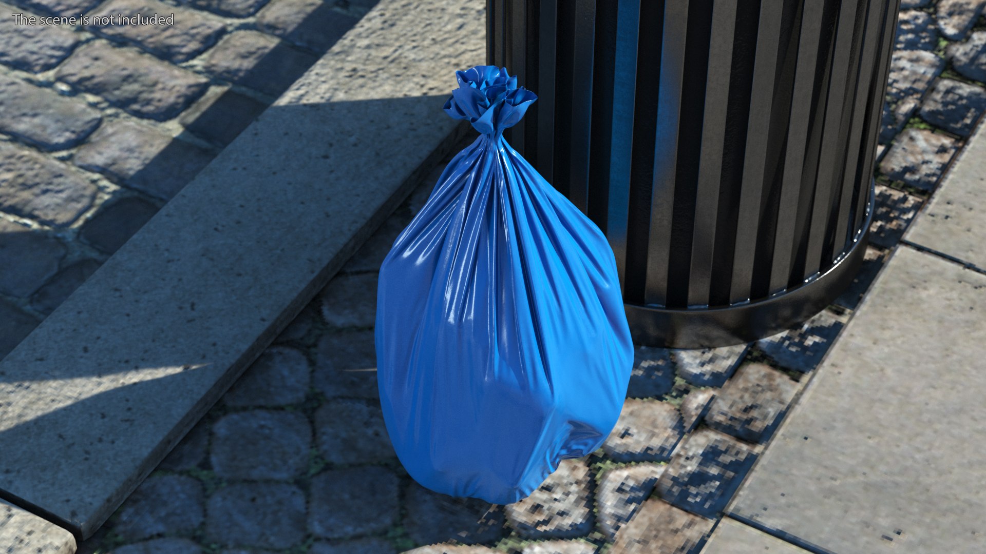 3D Blue Trash Bag Closed - TurboSquid 1839918