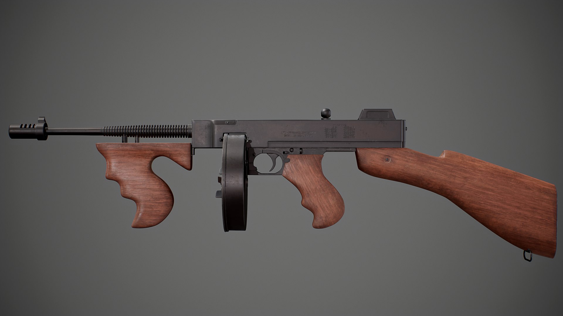 3D Thompson Submachine Gun - TurboSquid 1587694