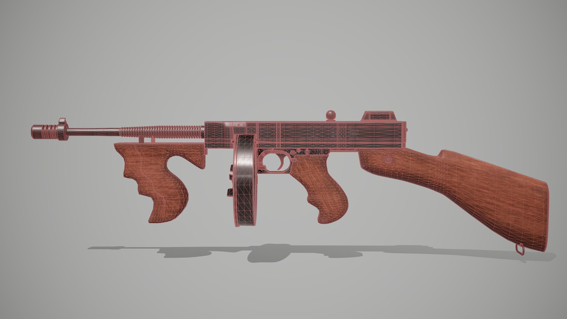 3D Thompson Submachine Gun - TurboSquid 1587694