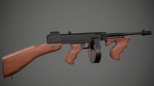 Tommy Gun Blender Models for Download | TurboSquid