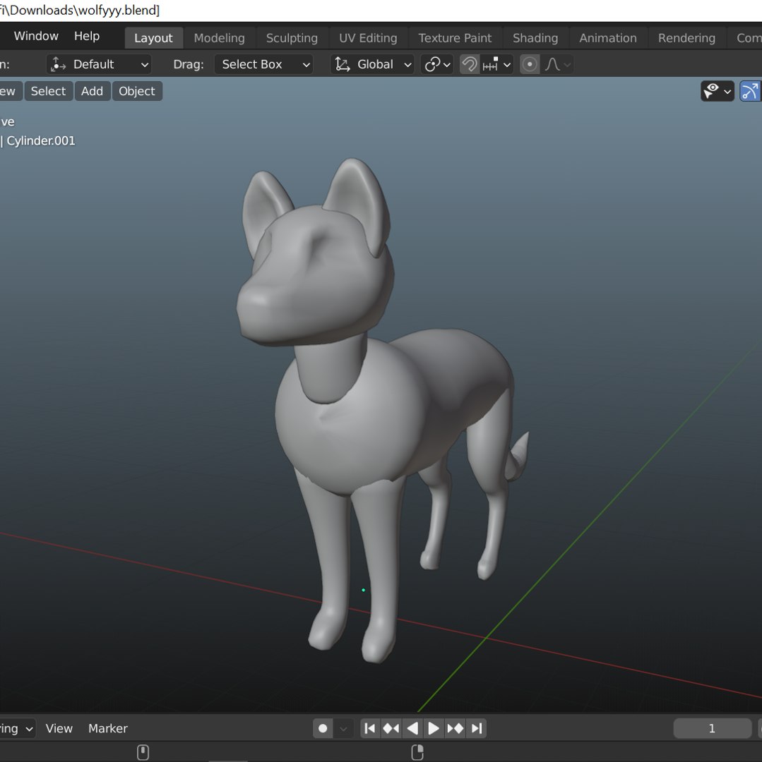 3D Model Wolf Base Mesh - TurboSquid 1811591