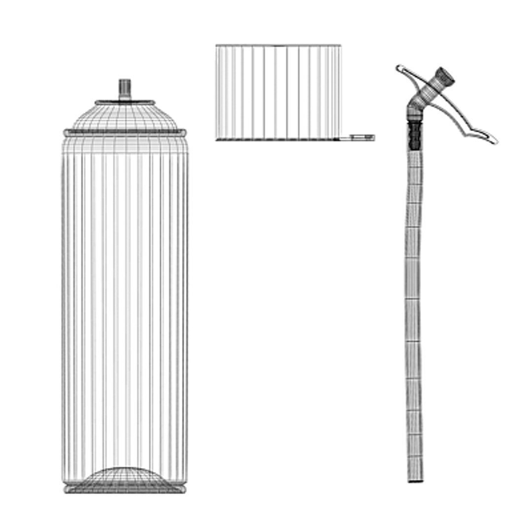Polyurethane Foam Bottle Plastic 3d Model